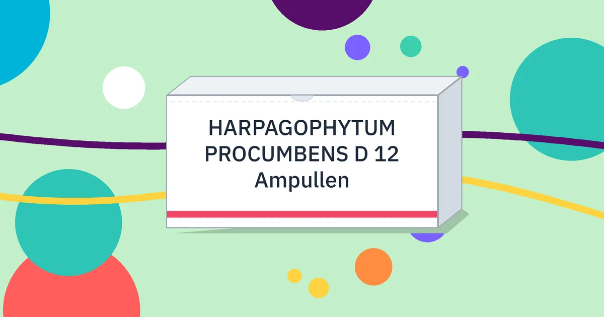 Symbolbild: Packung mit der Aufschrift HARPAGOPHYTUM PROCUMBENS D 12 Ampullen (PZN 11706246) – Verfügbarkeit und Bezug in Apotheken in Frankfurt am Main