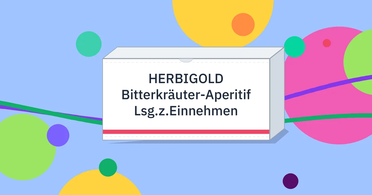 Symbolbild: Packung mit der Aufschrift HERBIGOLD Bitterkräuter-Aperitif Lsg.z.Einnehmen (PZN 12385436) – Verfügbarkeit und Bezug in Apotheken in Frankfurt am Main