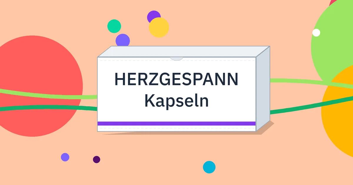 Symbolbild: Packung mit der Aufschrift HERZGESPANN Kapseln (PZN 19764941) – Verfügbarkeit und Bezug in Apotheken in Frankfurt am Main