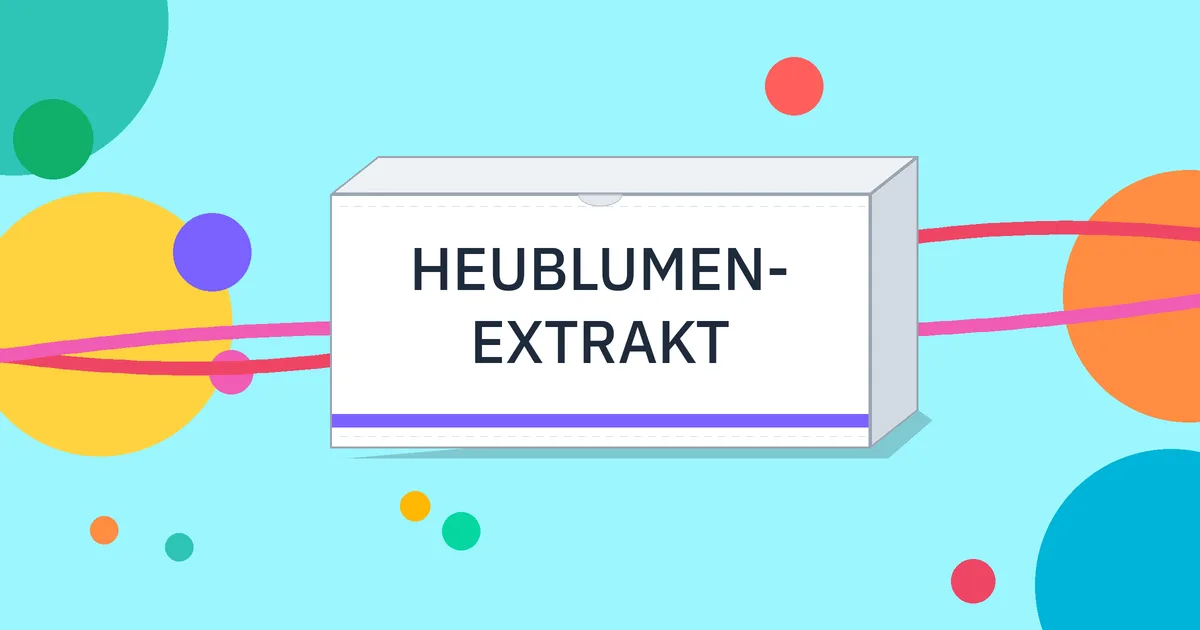 Symbolbild: Packung mit der Aufschrift HEUBLUMEN-EXTRAKT (PZN 04124615) – Verfügbarkeit und Bezug in Apotheken in Frankfurt am Main