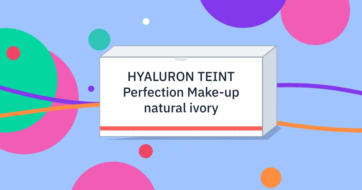 Symbolbild: Packung mit der Aufschrift HYALURON TEINT Perfection Make-up natural ivory (PZN 14155812) – Verfügbarkeit und Bezug in Apotheken in Frankfurt am Main