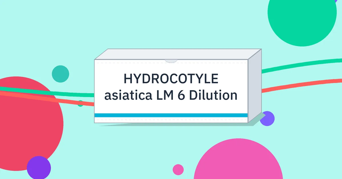 Symbolbild: Packung mit der Aufschrift HYDROCOTYLE asiatica LM 6 Dilution (PZN 13556696) – Verfügbarkeit und Bezug in Apotheken in Frankfurt am Main