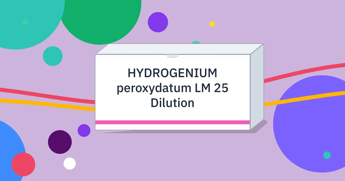 Symbolbild: Packung mit der Aufschrift HYDROGENIUM peroxydatum LM 25 Dilution (PZN 13557388) – Verfügbarkeit und Bezug in Apotheken in Frankfurt am Main