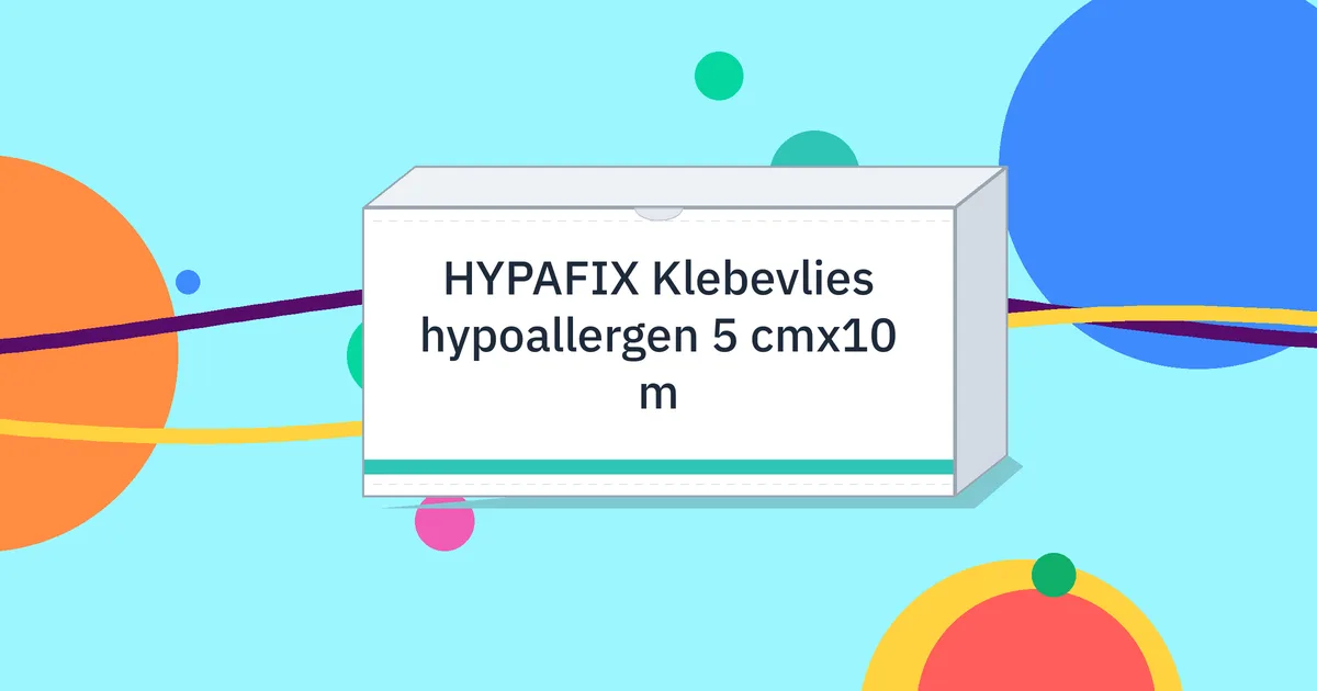 Symbolbild: Packung mit der Aufschrift HYPAFIX Klebevlies hypoallergen 5 cmx10 m (PZN 20610901) – Verfügbarkeit und Bezug in Apotheken in Frankfurt am Main