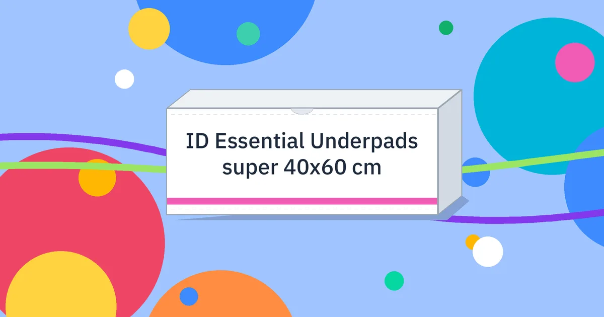 Symbolbild: Packung mit der Aufschrift ID Essential Underpads super 40x60 cm (PZN 19427988) – Verfügbarkeit und Bezug in Apotheken in Frankfurt am Main
