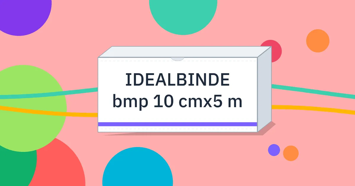 Symbolbild: Packung mit der Aufschrift IDEALBINDE bmp 10 cmx5 m (PZN 16783926) – Verfügbarkeit und Bezug in Apotheken in Frankfurt am Main