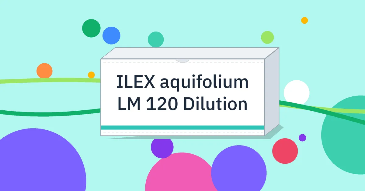 Symbolbild: Packung mit der Aufschrift ILEX aquifolium LM 120 Dilution (PZN 12912404) – Verfügbarkeit und Bezug in Apotheken in Frankfurt am Main
