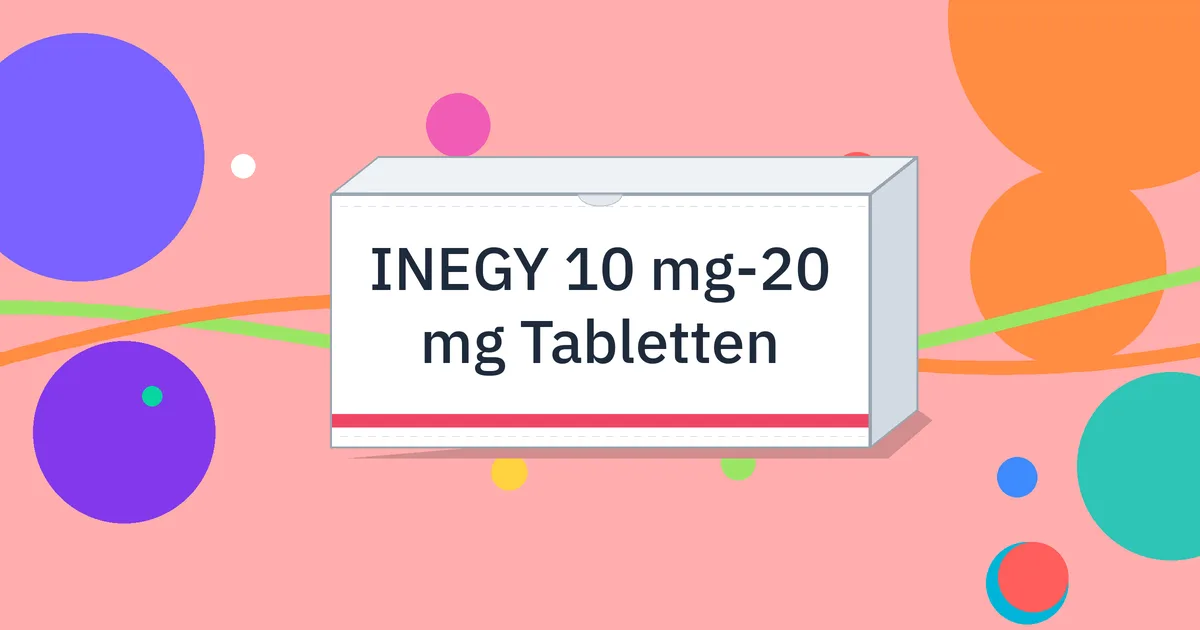 Symbolbild: Packung mit der Aufschrift INEGY 10 mg-20 mg Tabletten (PZN 15293315) – Verfügbarkeit und Bezug in Apotheken in Frankfurt am Main