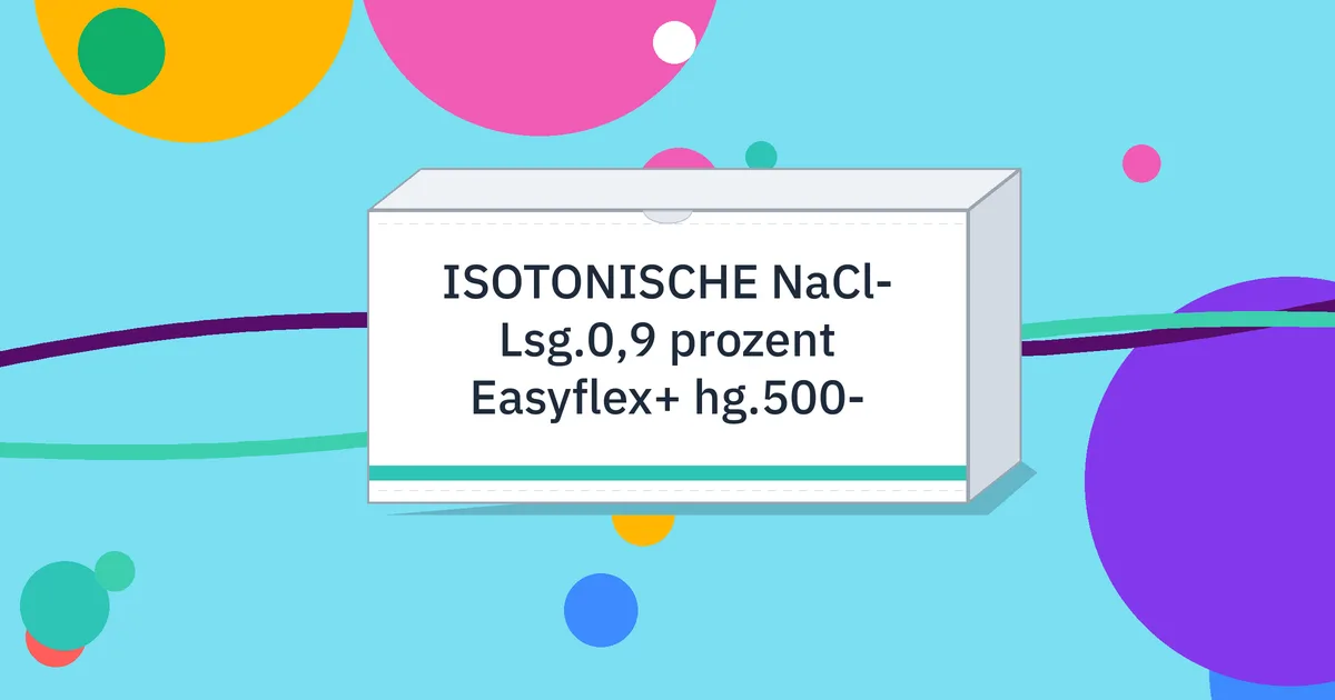 Symbolbild: Packung mit der Aufschrift ISOTONISCHE NaCl-Lsg.0,9 prozent Easyflex+ hg.500- (PZN 17596089) – Verfügbarkeit und Bezug in Apotheken in Frankfurt am Main