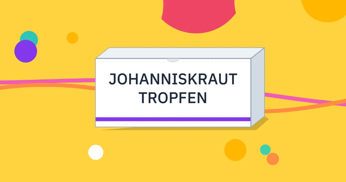 Symbolbild: Packung mit der Aufschrift JOHANNISKRAUT TROPFEN (PZN 10974772) – Verfügbarkeit und Bezug in Apotheken in Frankfurt am Main