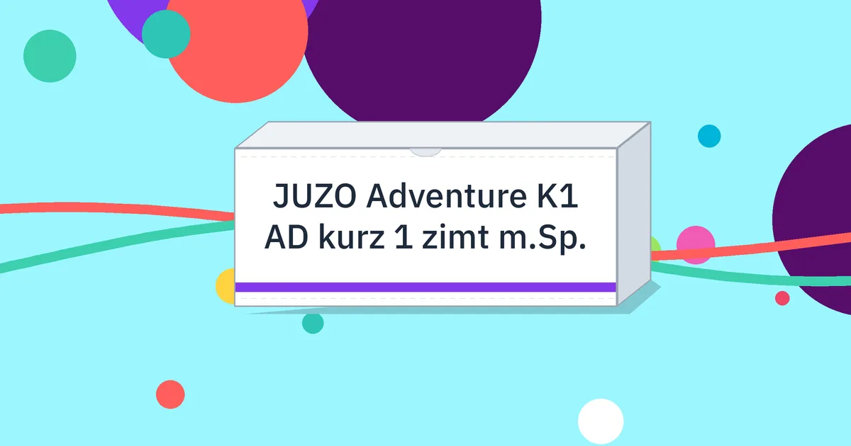 Symbolbild: Packung mit der Aufschrift JUZO Adventure K1 AD kurz 1 zimt m.Sp. (PZN 16493542) – Verfügbarkeit und Bezug in Apotheken in Frankfurt am Main