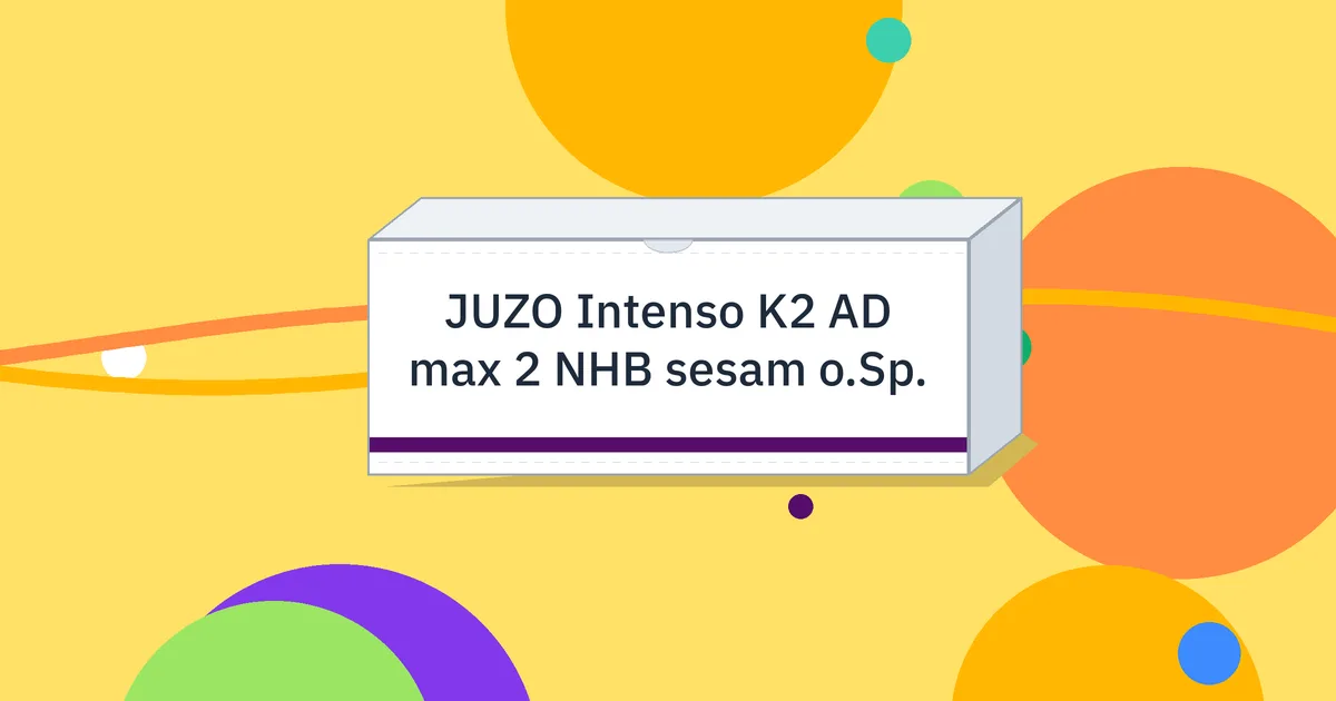 Symbolbild: Packung mit der Aufschrift JUZO Intenso K2 AD max 2 NHB sesam o.Sp. (PZN 18623233) – Verfügbarkeit und Bezug in Apotheken in Frankfurt am Main