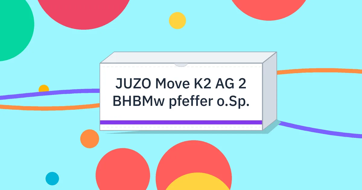 Symbolbild: Packung mit der Aufschrift JUZO Move K2 AG 2 BHBMw pfeffer o.Sp. (PZN 16649317) – Verfügbarkeit und Bezug in Apotheken in Frankfurt am Main