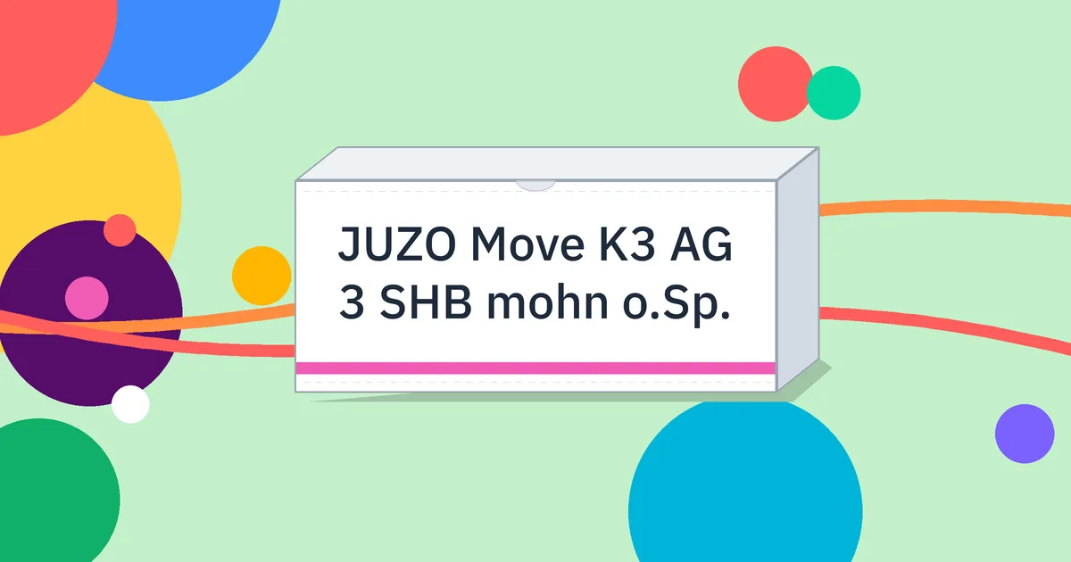 Symbolbild: Packung mit der Aufschrift JUZO Move K3 AG 3 SHB mohn o.Sp. (PZN 18589298) – Verfügbarkeit und Bezug in Apotheken in Frankfurt am Main