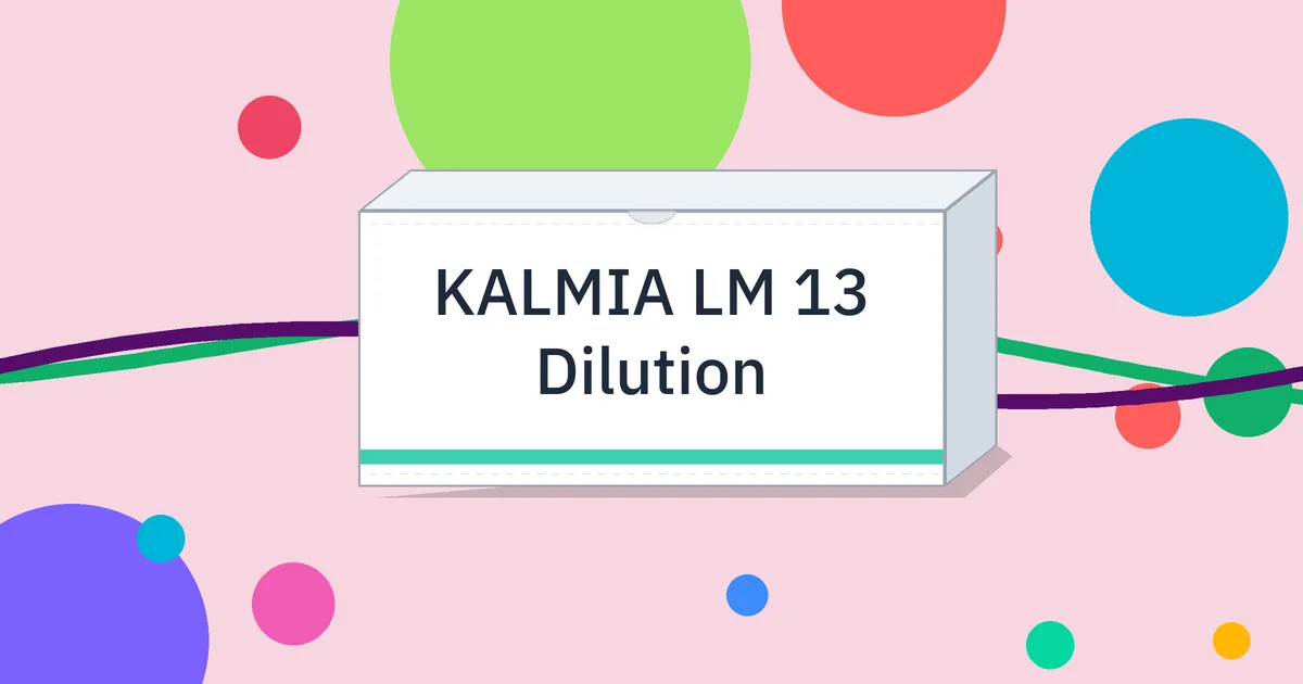 Symbolbild: Packung mit der Aufschrift KALMIA LM 13 Dilution (PZN 12927624) – Verfügbarkeit und Bezug in Apotheken in Frankfurt am Main