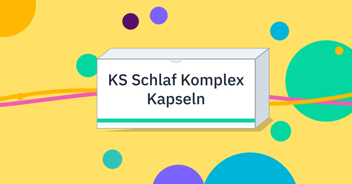 Symbolbild: Packung mit der Aufschrift KS Schlaf Komplex Kapseln (PZN 20328470) – Verfügbarkeit und Bezug in Apotheken in Frankfurt am Main