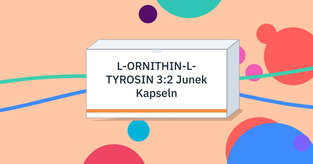 Symbolbild: Packung mit der Aufschrift L-ORNITHIN-L-TYROSIN 3:2 Junek Kapseln (PZN 00983439) – Verfügbarkeit und Bezug in Apotheken in Frankfurt am Main