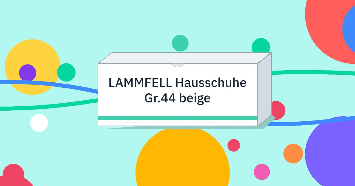 Symbolbild: Packung mit der Aufschrift LAMMFELL Hausschuhe Gr.44 beige (PZN 13228236) – Verfügbarkeit und Bezug in Apotheken in Frankfurt am Main