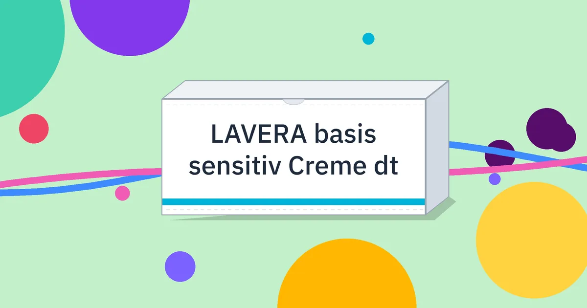 Symbolbild: Packung mit der Aufschrift LAVERA basis sensitiv Creme dt (PZN 16674611) – Verfügbarkeit und Bezug in Apotheken in Frankfurt am Main