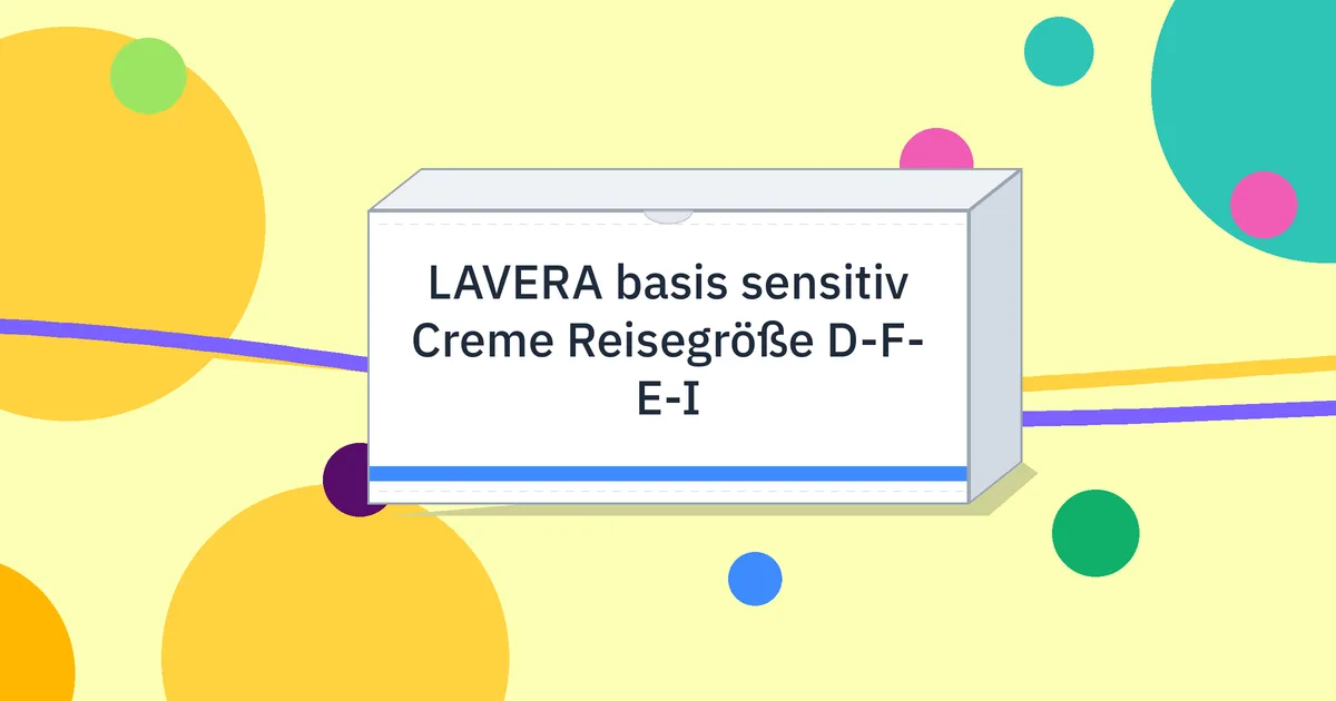 Symbolbild: Packung mit der Aufschrift LAVERA basis sensitiv Creme Reisegröße D-F-E-I (PZN 19370780) – Verfügbarkeit und Bezug in Apotheken in Frankfurt am Main