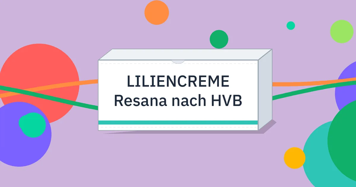 Symbolbild: Packung mit der Aufschrift LILIENCREME Resana nach HVB (PZN 11330901) – Verfügbarkeit und Bezug in Apotheken in Frankfurt am Main