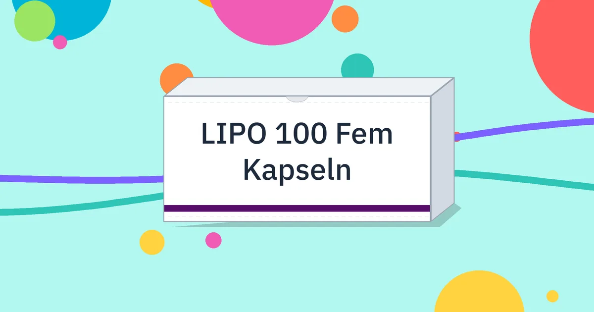 Symbolbild: Packung mit der Aufschrift LIPO 100 Fem Kapseln (PZN 11035390) – Verfügbarkeit und Bezug in Apotheken in Frankfurt am Main