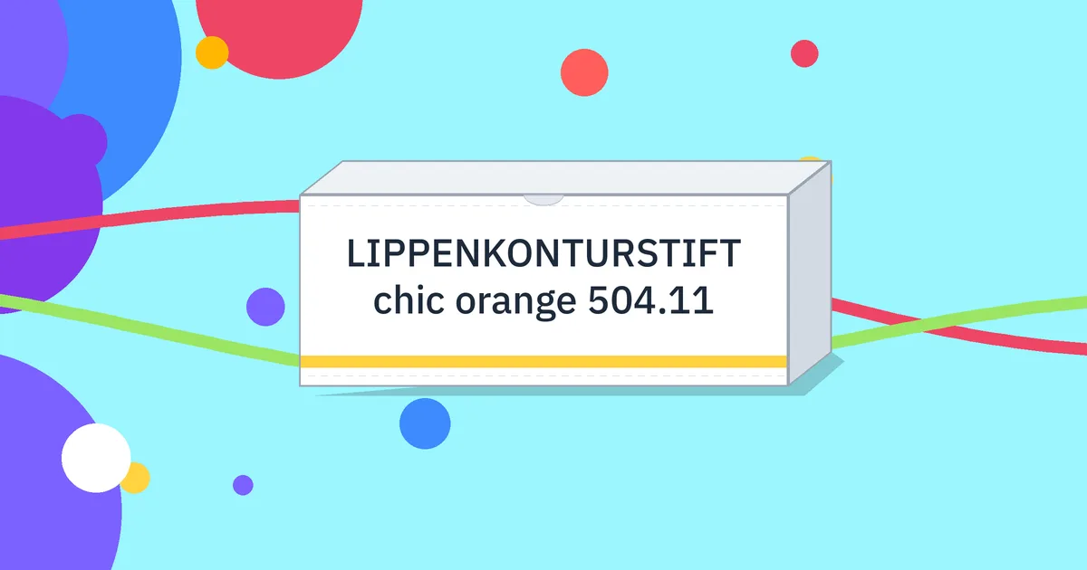 Symbolbild: Packung mit der Aufschrift LIPPENKONTURSTIFT chic orange 504.11 (PZN 16731668) – Verfügbarkeit und Bezug in Apotheken in Frankfurt am Main