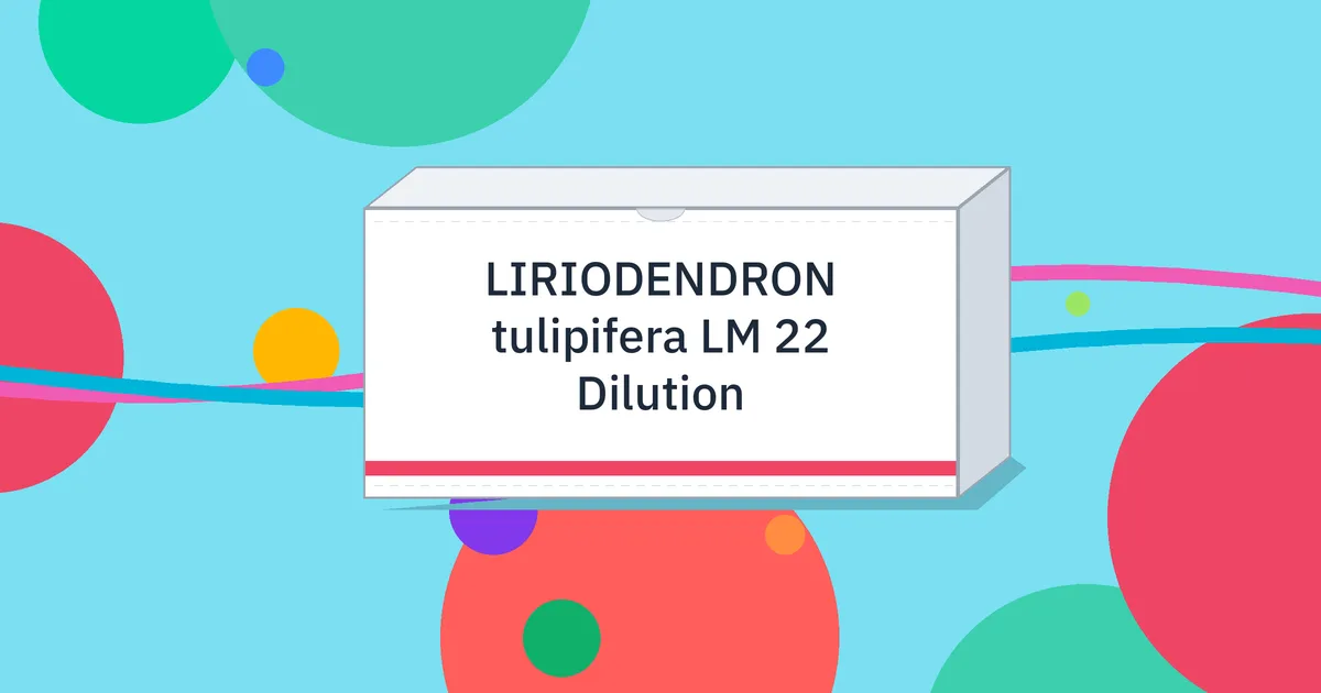 Symbolbild: Packung mit der Aufschrift LIRIODENDRON tulipifera LM 22 Dilution (PZN 13531176) – Verfügbarkeit und Bezug in Apotheken in Frankfurt am Main
