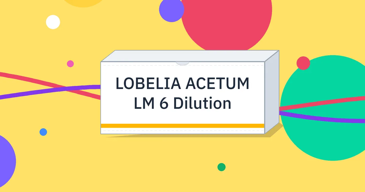 Symbolbild: Packung mit der Aufschrift LOBELIA ACETUM LM 6 Dilution (PZN 13532394) – Verfügbarkeit und Bezug in Apotheken in Frankfurt am Main