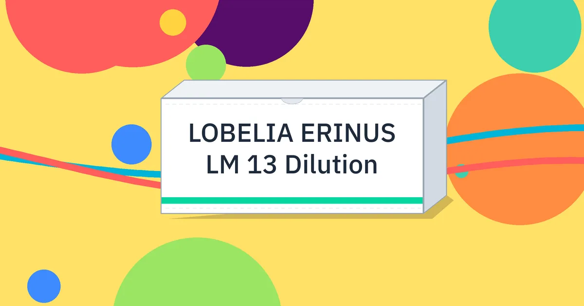 Symbolbild: Packung mit der Aufschrift LOBELIA ERINUS LM 13 Dilution (PZN 13533376) – Verfügbarkeit und Bezug in Apotheken in Frankfurt am Main