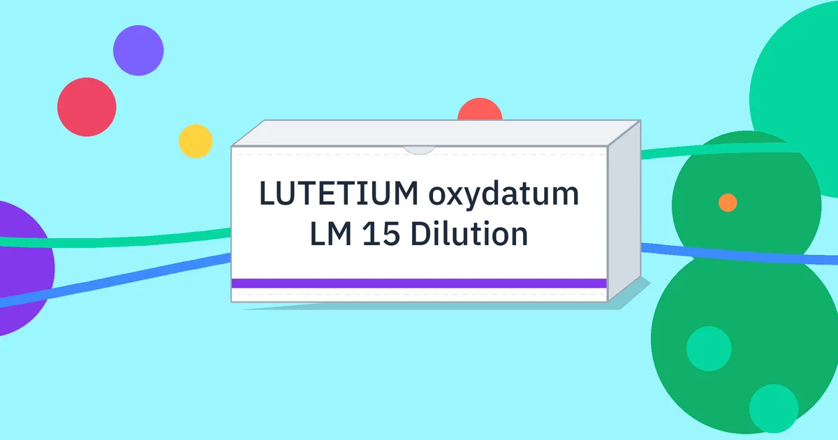 Symbolbild: Packung mit der Aufschrift LUTETIUM oxydatum LM 15 Dilution (PZN 12934831) – Verfügbarkeit und Bezug in Apotheken in Frankfurt am Main