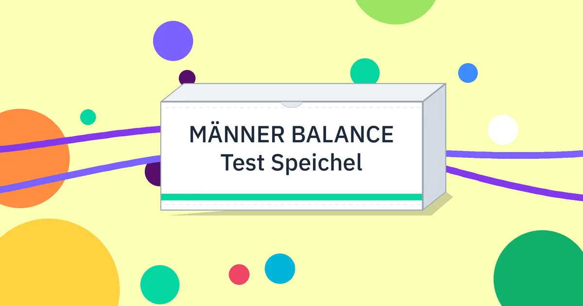 Symbolbild: Packung mit der Aufschrift MÄNNER BALANCE Test Speichel (PZN 19971516) – Verfügbarkeit und Bezug in Apotheken in Frankfurt am Main