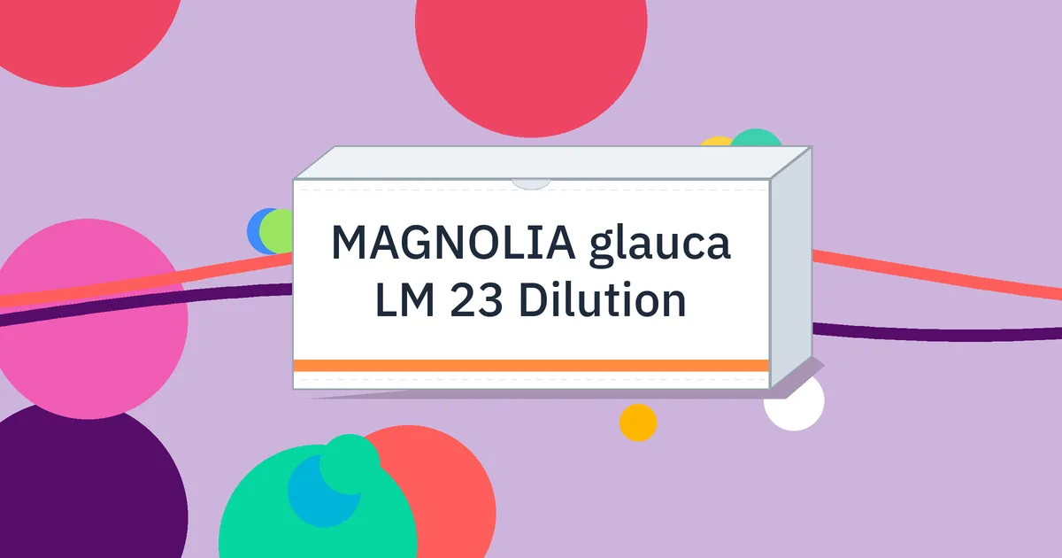 Symbolbild: Packung mit der Aufschrift MAGNOLIA glauca LM 23 Dilution (PZN 13539545) – Verfügbarkeit und Bezug in Apotheken in Frankfurt am Main