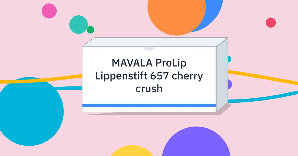 Symbolbild: Packung mit der Aufschrift MAVALA ProLip Lippenstift 657 cherry crush (PZN 16496724) – Verfügbarkeit und Bezug in Apotheken in Frankfurt am Main