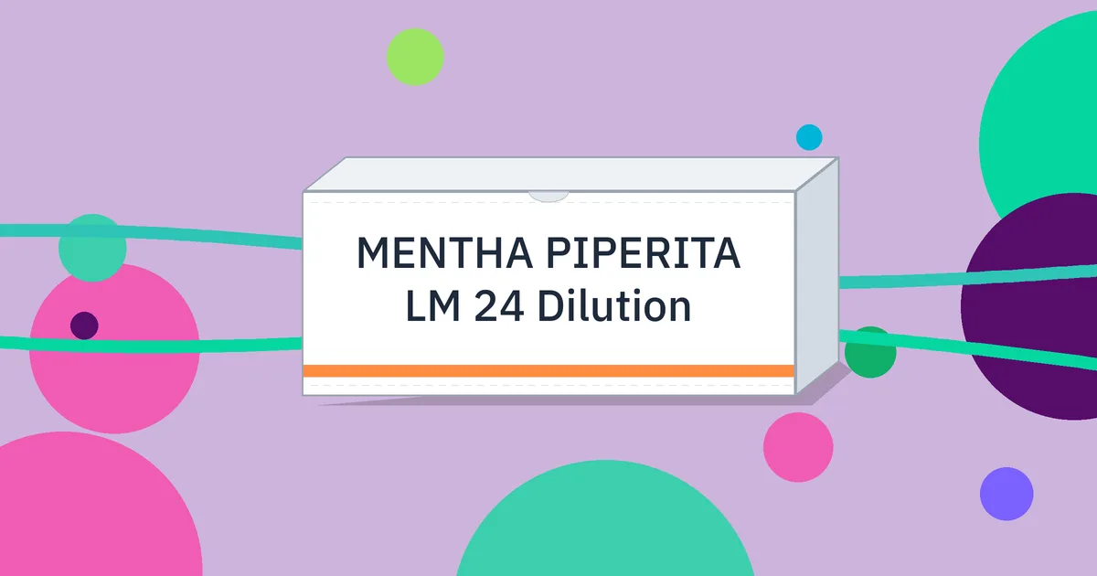 Symbolbild: Packung mit der Aufschrift MENTHA PIPERITA LM 24 Dilution (PZN 13604343) – Verfügbarkeit und Bezug in Apotheken in Frankfurt am Main
