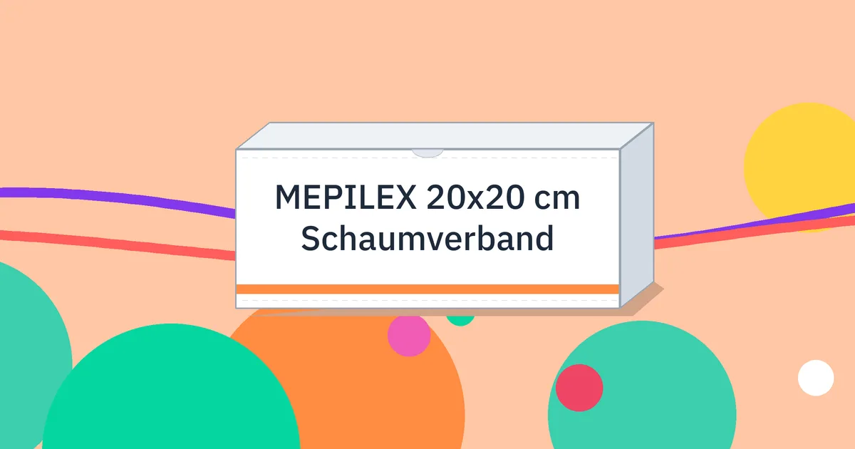 Symbolbild: Packung mit der Aufschrift MEPILEX 20x20 cm Schaumverband (PZN 13835692) – Verfügbarkeit und Bezug in Apotheken in Frankfurt am Main