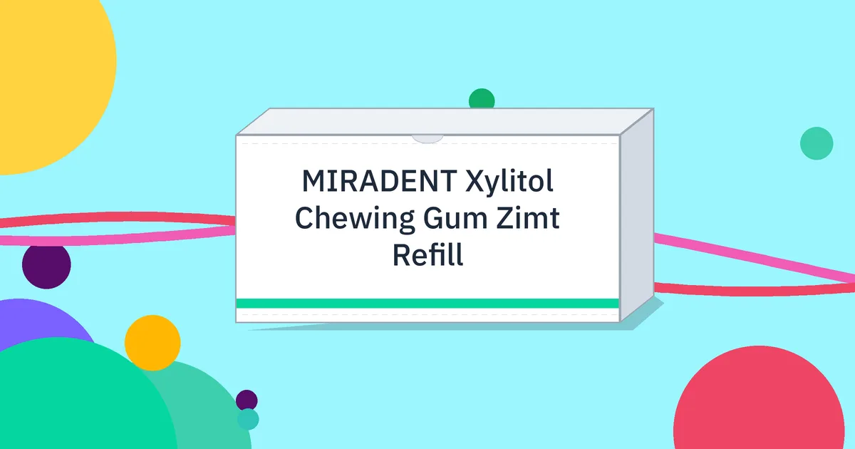 Symbolbild: Packung mit der Aufschrift MIRADENT Xylitol Chewing Gum Zimt Refill (PZN 17456945) – Verfügbarkeit und Bezug in Apotheken in Frankfurt am Main