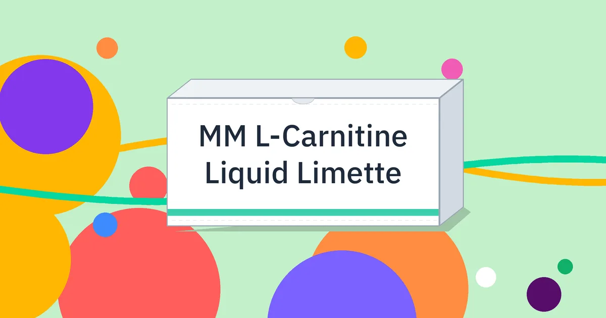 Symbolbild: Packung mit der Aufschrift MM L-Carnitine Liquid Limette (PZN 16853420) – Verfügbarkeit und Bezug in Apotheken in Frankfurt am Main