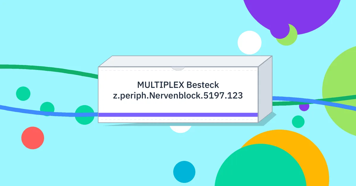 Symbolbild: Packung mit der Aufschrift MULTIPLEX Besteck z.periph.Nervenblock.5197.123 (PZN 10178868) – Verfügbarkeit und Bezug in Apotheken in Frankfurt am Main