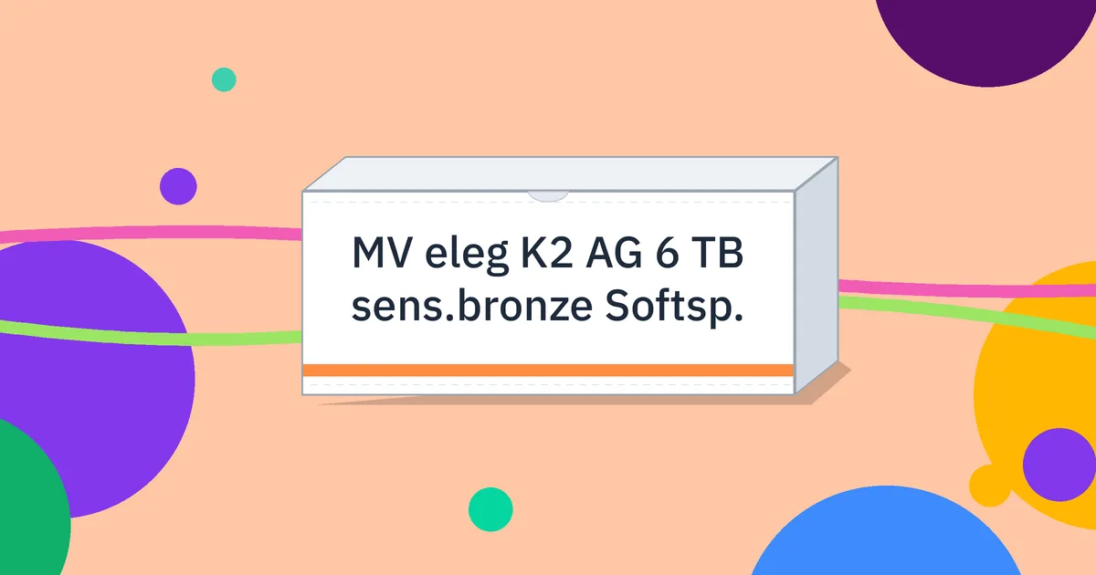 Symbolbild: Packung mit der Aufschrift MV eleg K2 AG 6 TB sens.bronze Softsp. (PZN 14718971) – Verfügbarkeit und Bezug in Apotheken in Frankfurt am Main