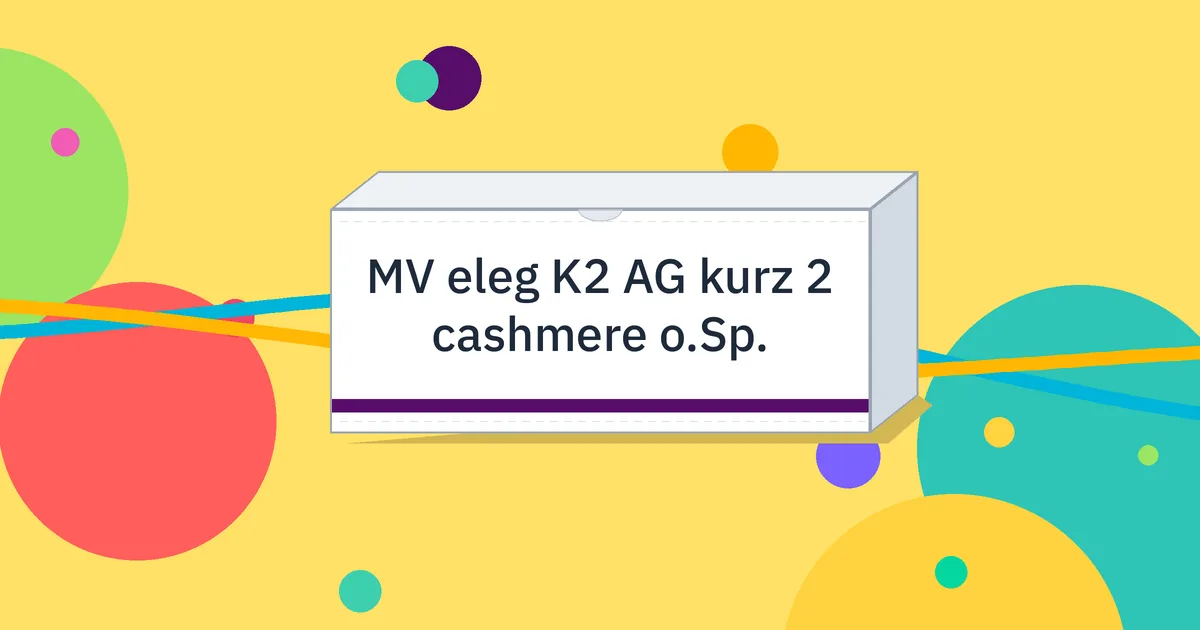 Symbolbild: Packung mit der Aufschrift MV eleg K2 AG kurz 2 cashmere o.Sp. (PZN 15284227) – Verfügbarkeit und Bezug in Apotheken in Frankfurt am Main