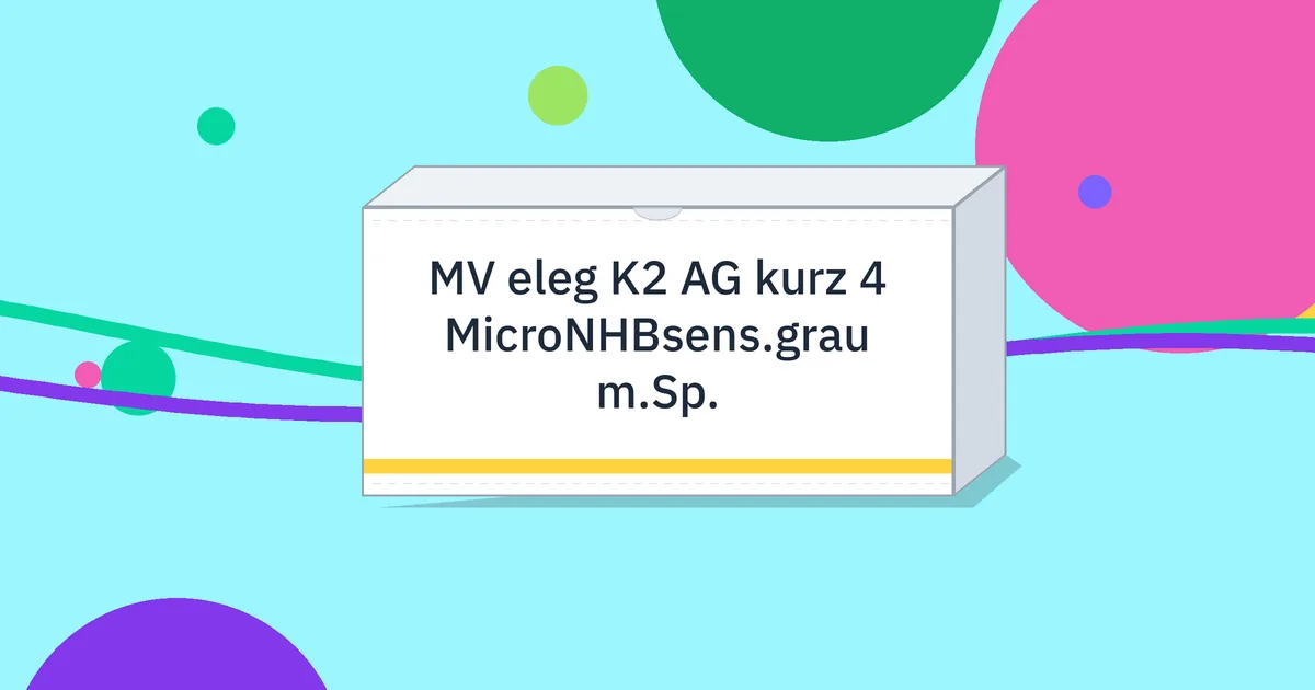Symbolbild: Packung mit der Aufschrift MV eleg K2 AG kurz 4 MicroNHBsens.grau m.Sp. (PZN 18926815) – Verfügbarkeit und Bezug in Apotheken in Frankfurt am Main