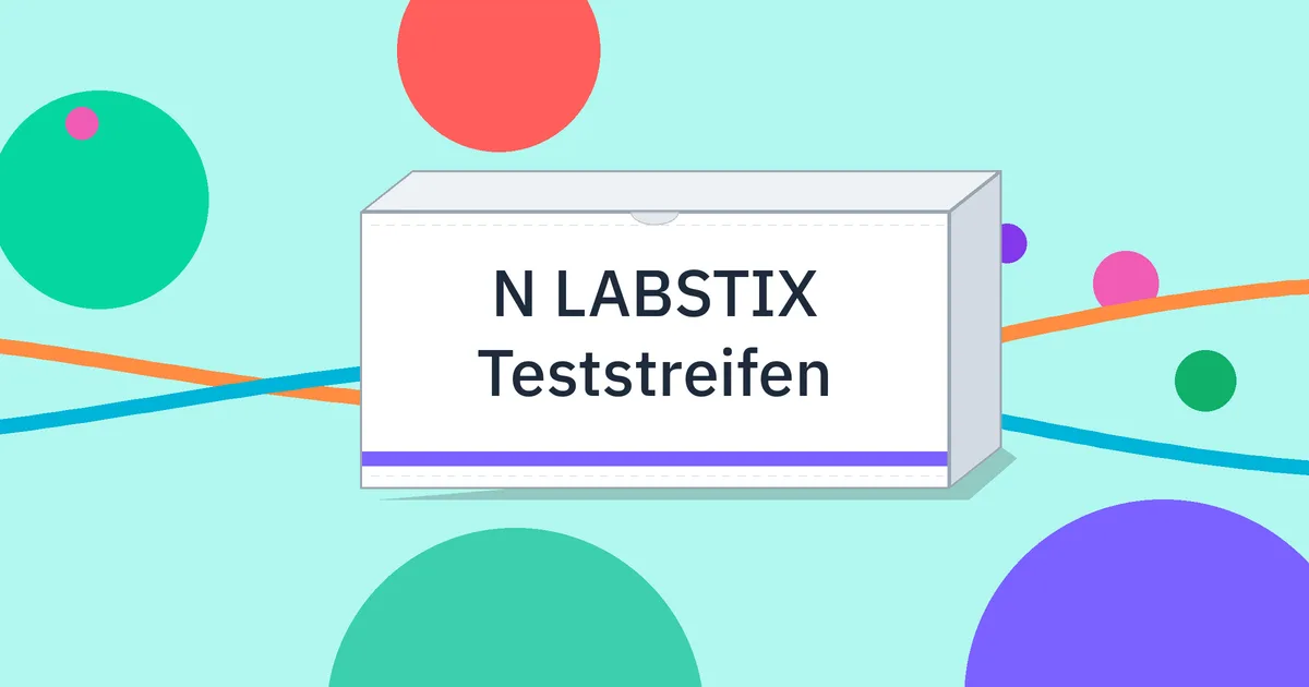 Symbolbild: Packung mit der Aufschrift N LABSTIX Teststreifen (PZN 04008240) – Verfügbarkeit und Bezug in Apotheken in Frankfurt am Main