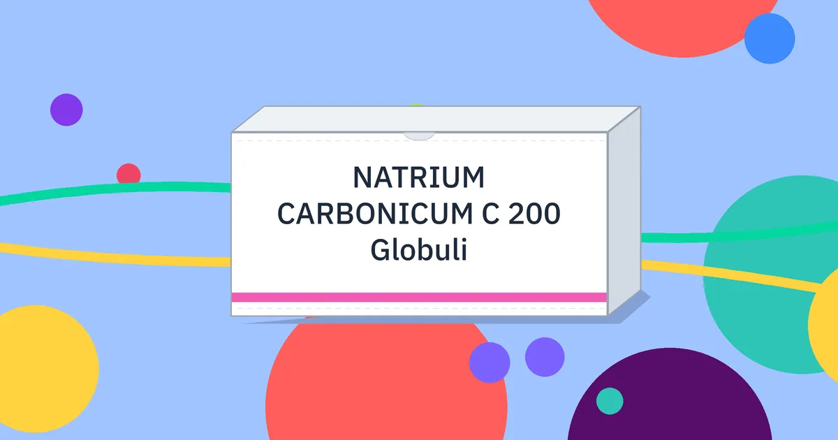 Symbolbild: Packung mit der Aufschrift NATRIUM CARBONICUM C 200 Globuli (PZN 04228527) – Verfügbarkeit und Bezug in Apotheken in Frankfurt am Main