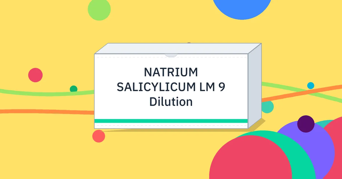 Symbolbild: Packung mit der Aufschrift NATRIUM SALICYLICUM LM 9 Dilution (PZN 09650863) – Verfügbarkeit und Bezug in Apotheken in Frankfurt am Main