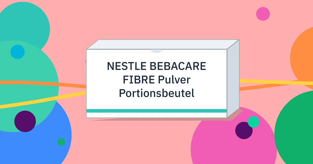 Symbolbild: Packung mit der Aufschrift NESTLE BEBACARE FIBRE Pulver Portionsbeutel (PZN 17537224) – Verfügbarkeit und Bezug in Apotheken in Frankfurt am Main