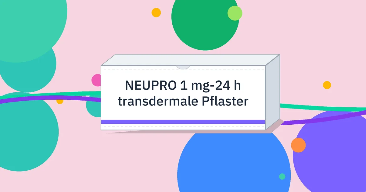 Symbolbild: Packung mit der Aufschrift NEUPRO 1 mg-24 h transdermale Pflaster (PZN 01699752) – Verfügbarkeit und Bezug in Apotheken in Frankfurt am Main