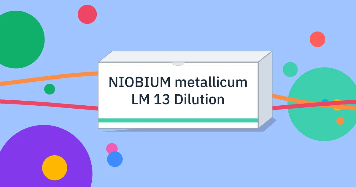 Symbolbild: Packung mit der Aufschrift NIOBIUM metallicum LM 13 Dilution (PZN 13619132) – Verfügbarkeit und Bezug in Apotheken in Frankfurt am Main