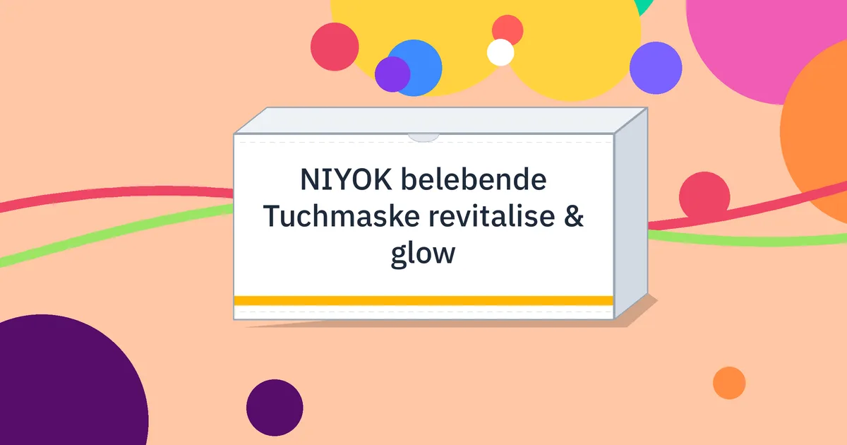 Symbolbild: Packung mit der Aufschrift NIYOK belebende Tuchmaske revitalise & glow (PZN 20587510) – Verfügbarkeit und Bezug in Apotheken in Frankfurt am Main