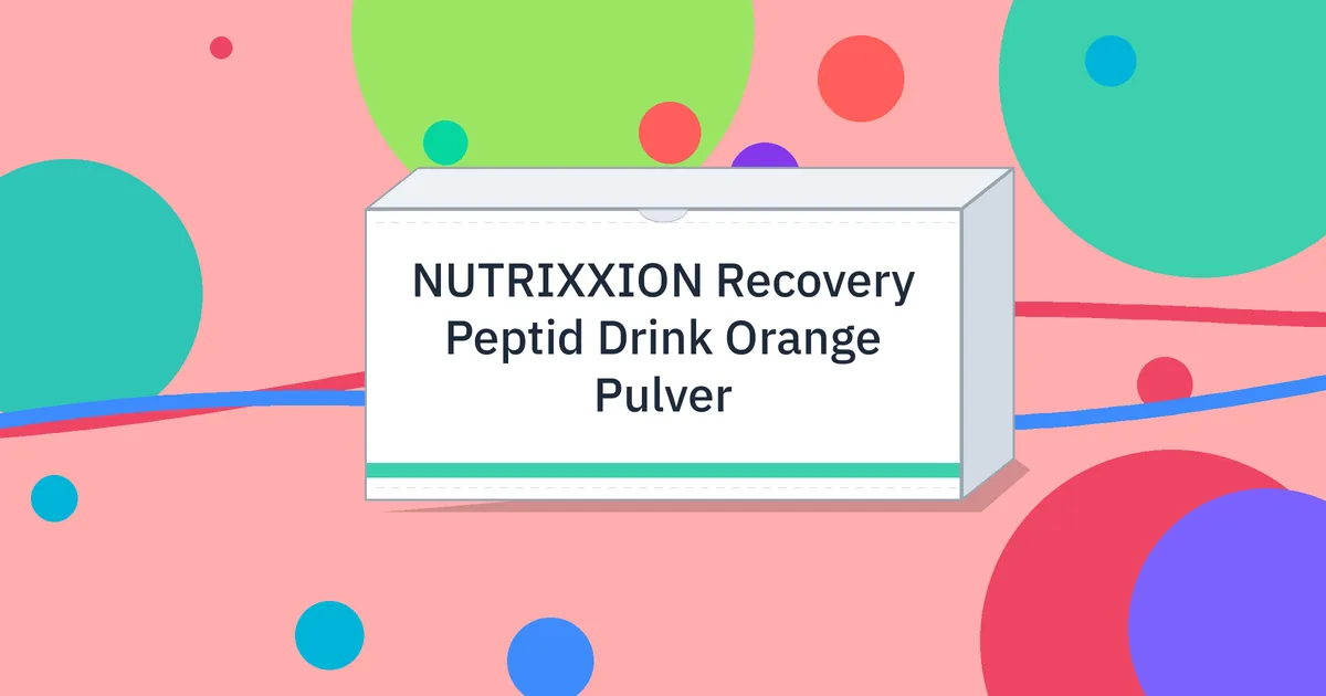 Symbolbild: Packung mit der Aufschrift NUTRIXXION Recovery Peptid Drink Orange Pulver (PZN 14213136) – Verfügbarkeit und Bezug in Apotheken in Frankfurt am Main